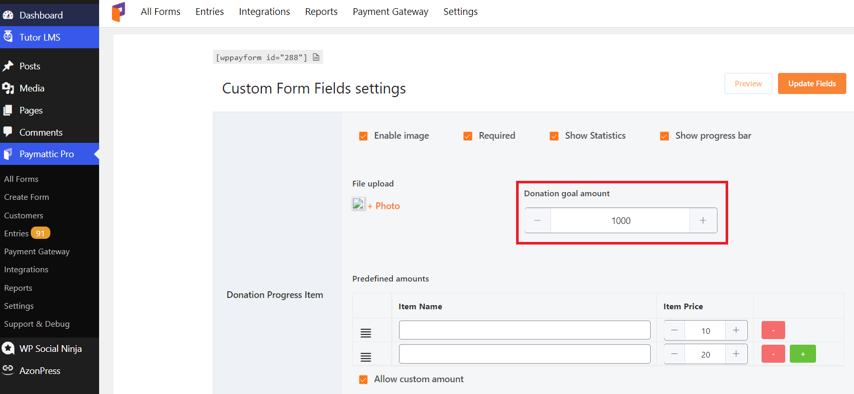 Easy Steps to Add Donation Goal in WordPress