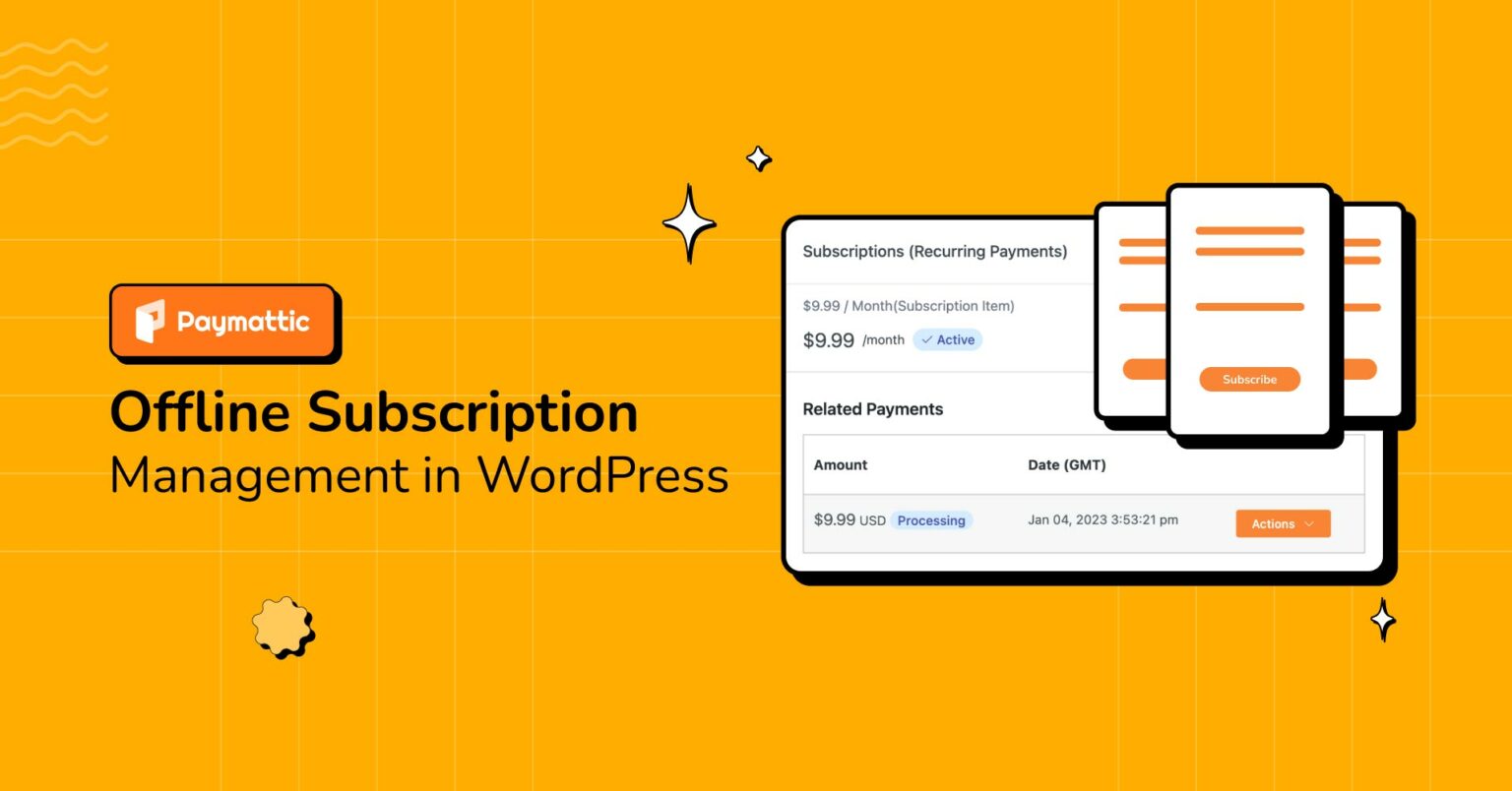 Offline Subscription Management in WordPress