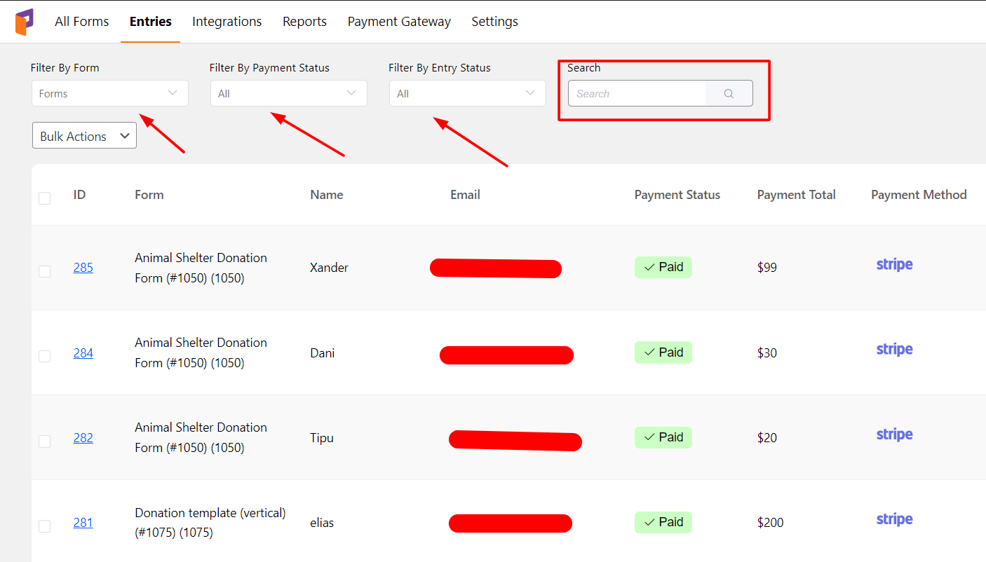 A Complete Guide to Form Entries in WordPress with Paymattic