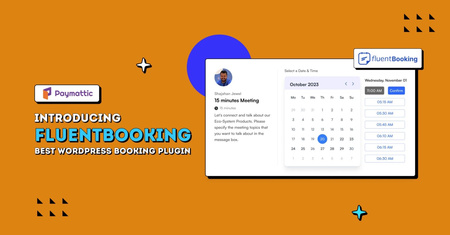 Best WordPress Booking Plugin: Introducing FluentBooking - Paymattic