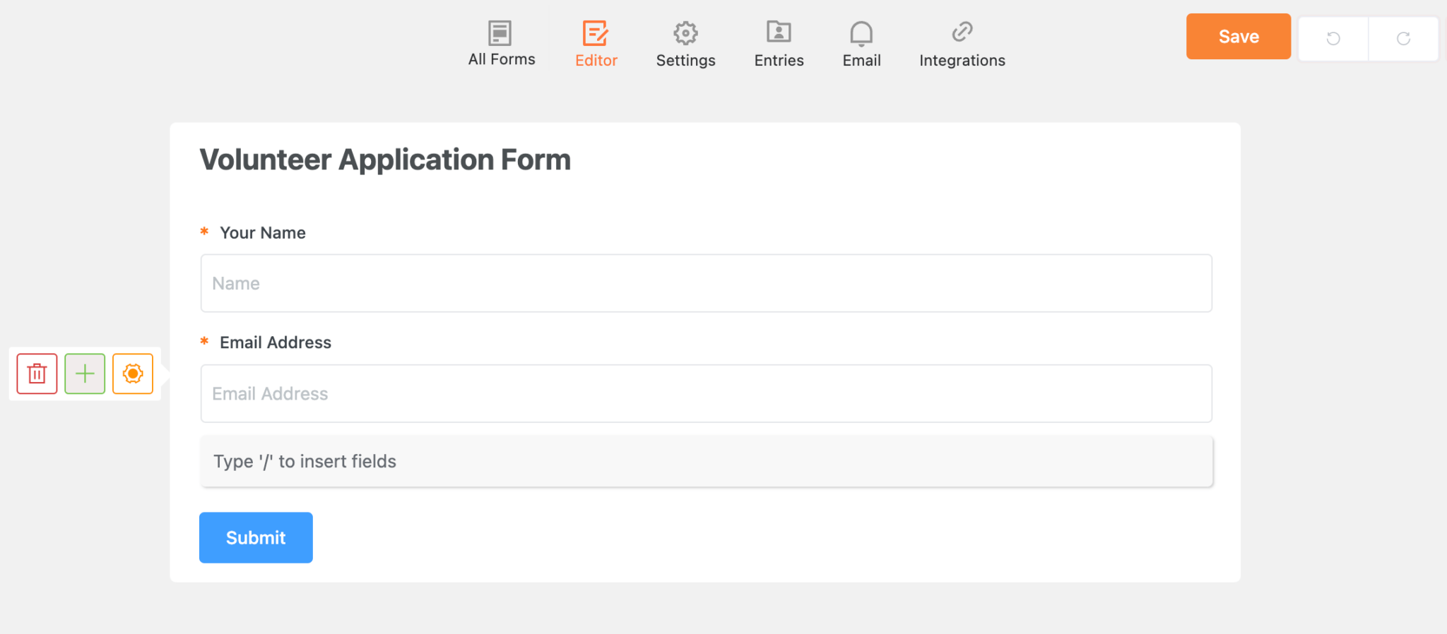 Create a Volunteer Application Form in WordPress for Non-profit [Free]